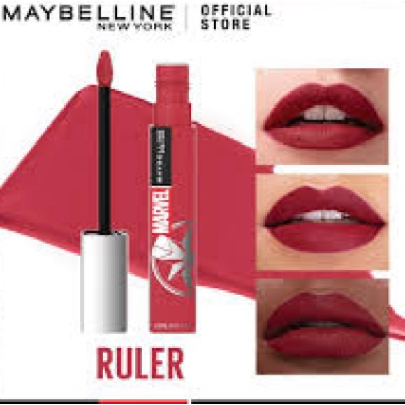 Maybelline | Makeup | 35 Maybelline X Marvel Superstay Matte Ink Lipstick Captain Marvel 8 Ruler ...